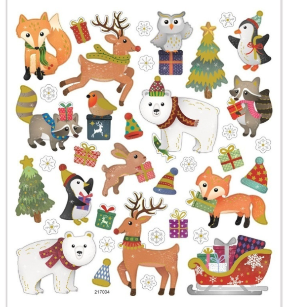 Christmas stickers christmas animals – ARTSCAPE