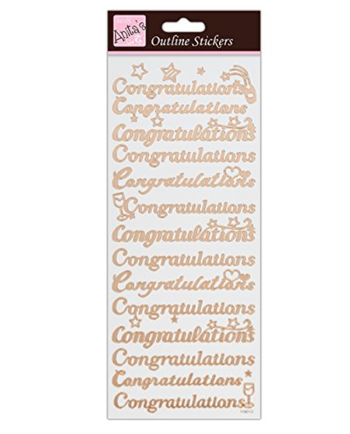Congratulations Outline Stickers – ARTSCAPE