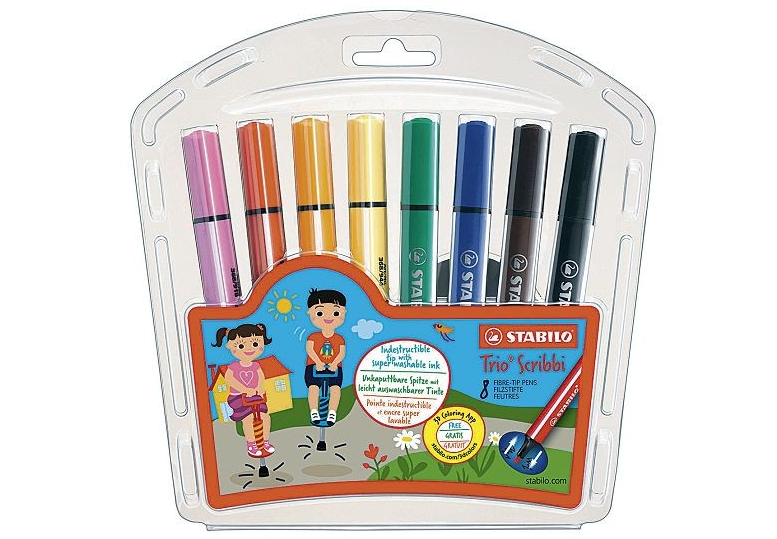 Stabio trio scribbi pen set 8 pieces – ARTSCAPE