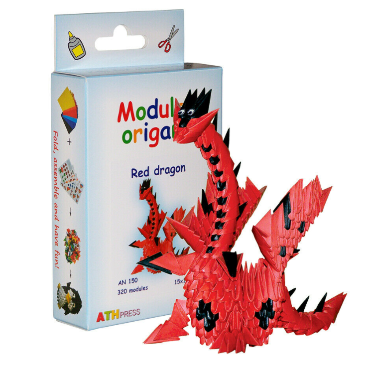 Modular Origami Red Dragon – ARTSCAPE