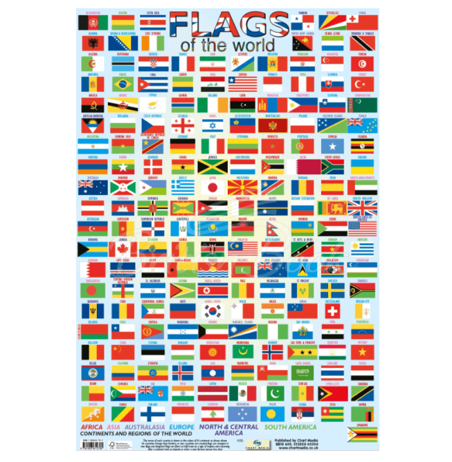 A2 Wipe Clean "Flags of the World" Chart – ARTSCAPE