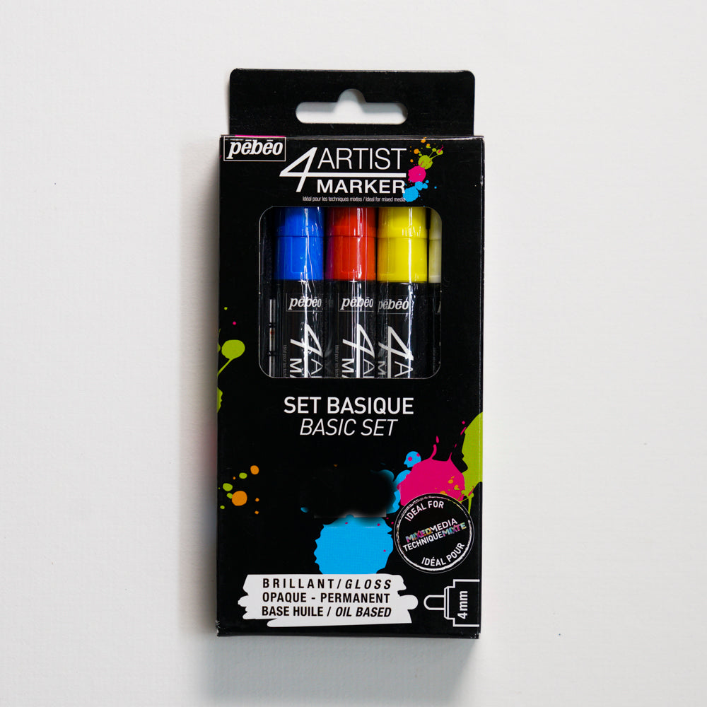 4Artist Oil Based Multicoloured Marker Set 4mm Nib – ARTSCAPE