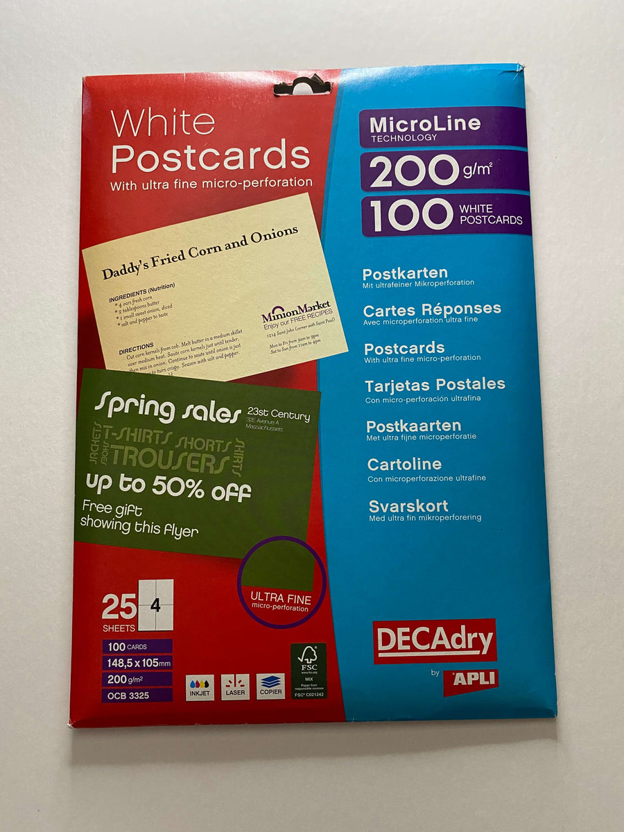 Decadry White postcards – ARTSCAPE