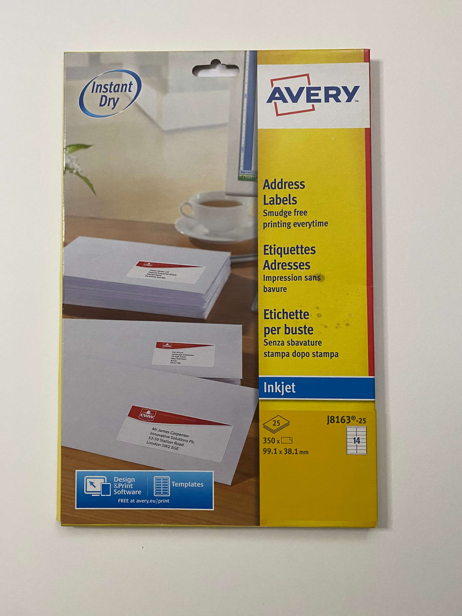 Avery Address Labels 25 sheets of 14 Labels – ARTSCAPE